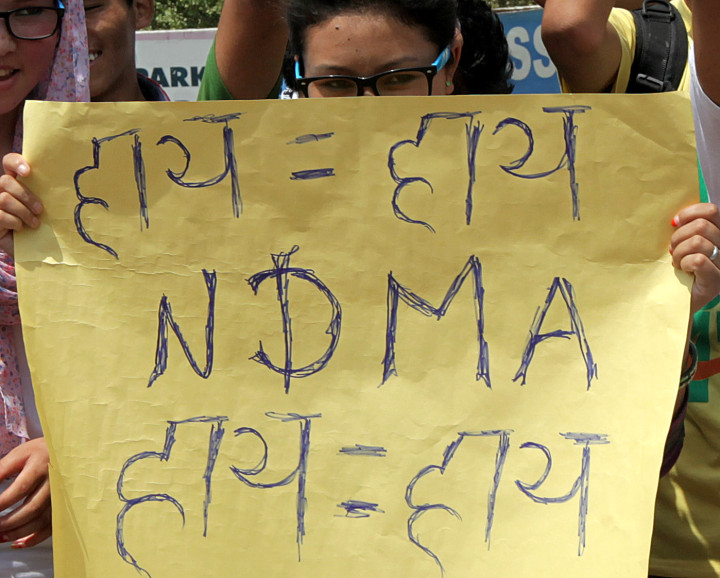 Jammu & Kashmir: protest by Ladakh students over flooding