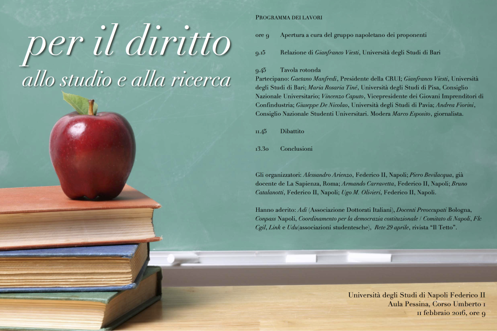 11 febbraio: mobilitazione per il diritto allo studio e alla ricerca