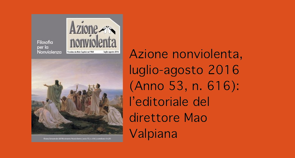 Una filosofia per la nonviolenza come condotta di vita