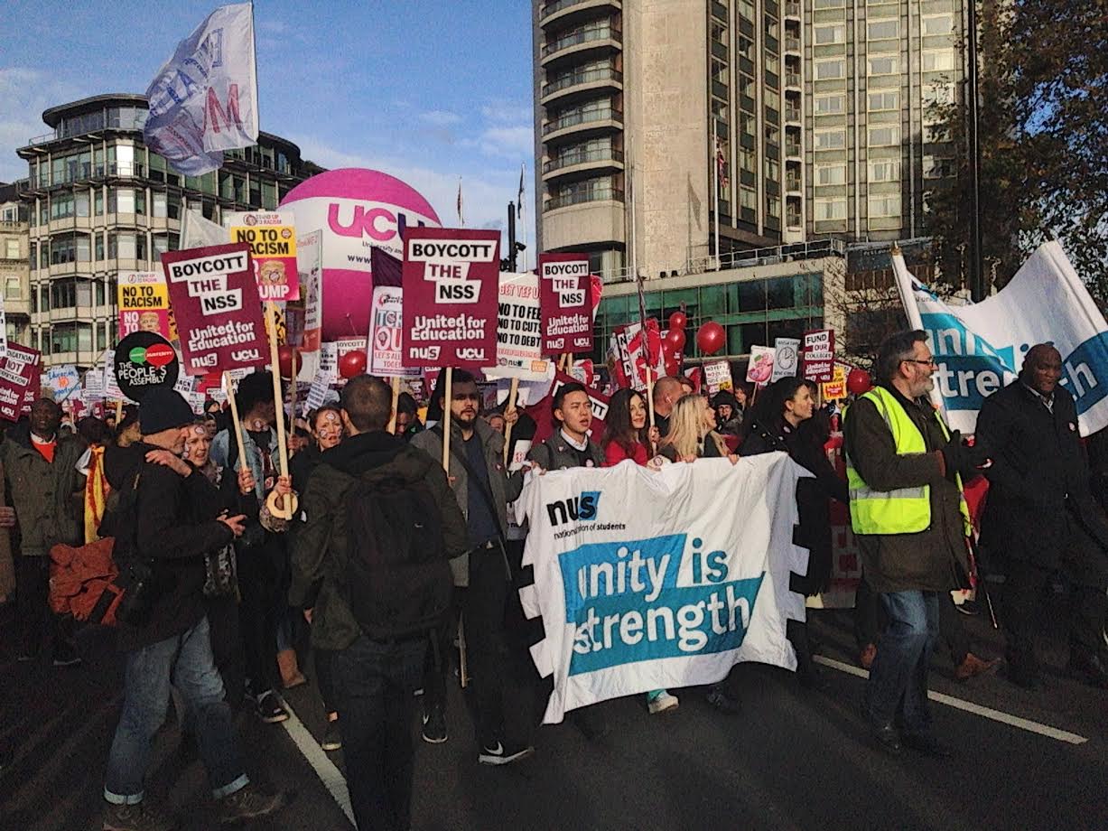 Protest Against Education Cuts In London
