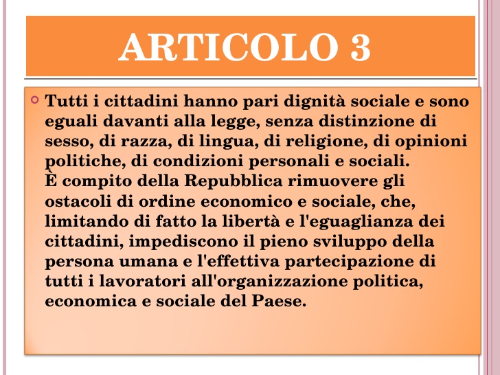 La parola razza e le Carte Costituzionali