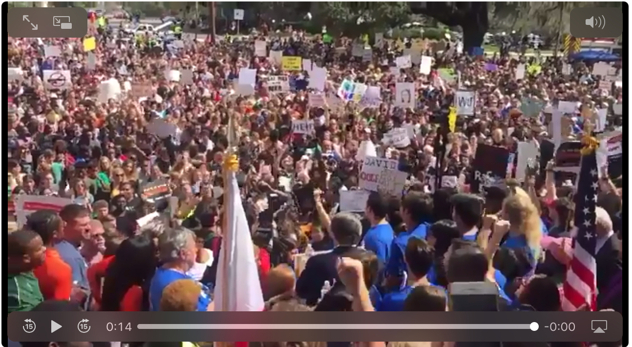 #NeverAgain: Parkland students lead thousands in rally to demand gun ...