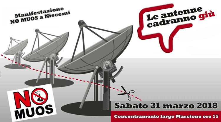 Niscemi, NO MUOS: manifestazione 31 marzo 2018