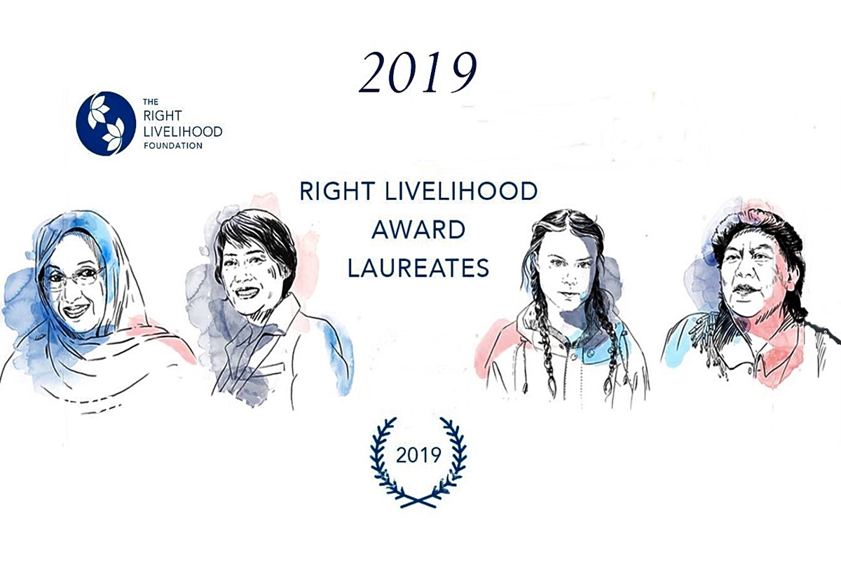 2019 Right Livelihood Award to be Presented in Stockholm 4 December