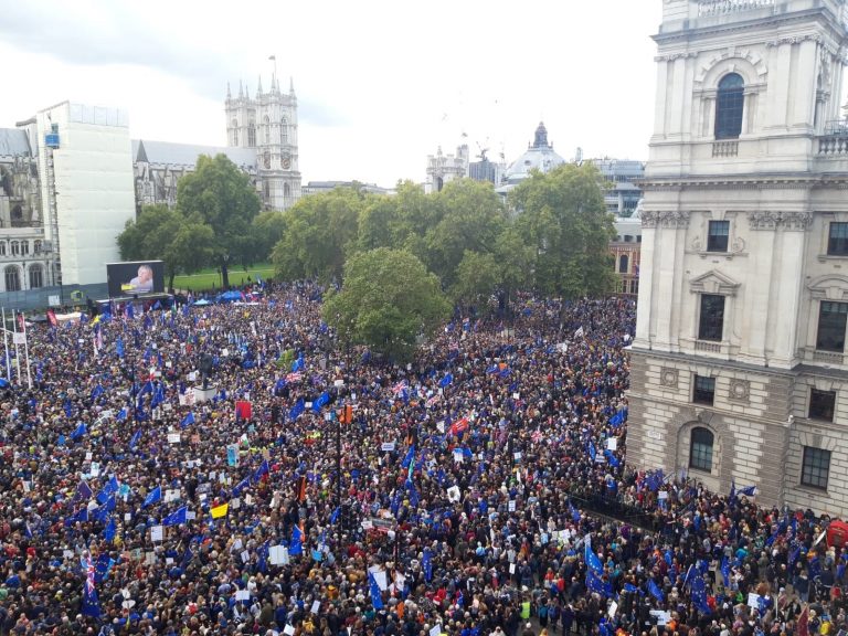 A million anti-Brexit protesters march on London streets demanding a ...